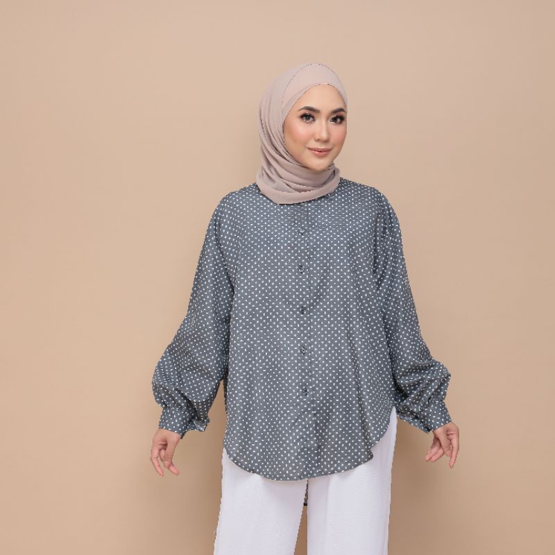 NELSA Baggy cotton blouse checkered and Plain blouse cotton murah ...