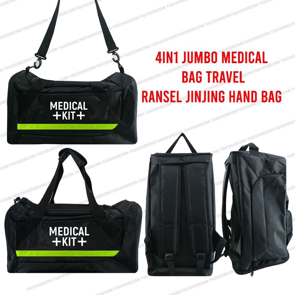 4IN1 Jumbo Medical Bag Travel Backpack Tote First Aid Handbag Emergency ...