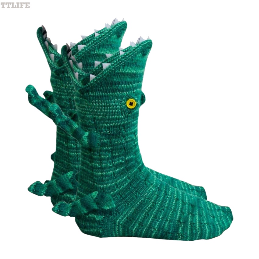 Knit Crocodile Socks,Funky Knitting Pattern Whimsical Alligator ...