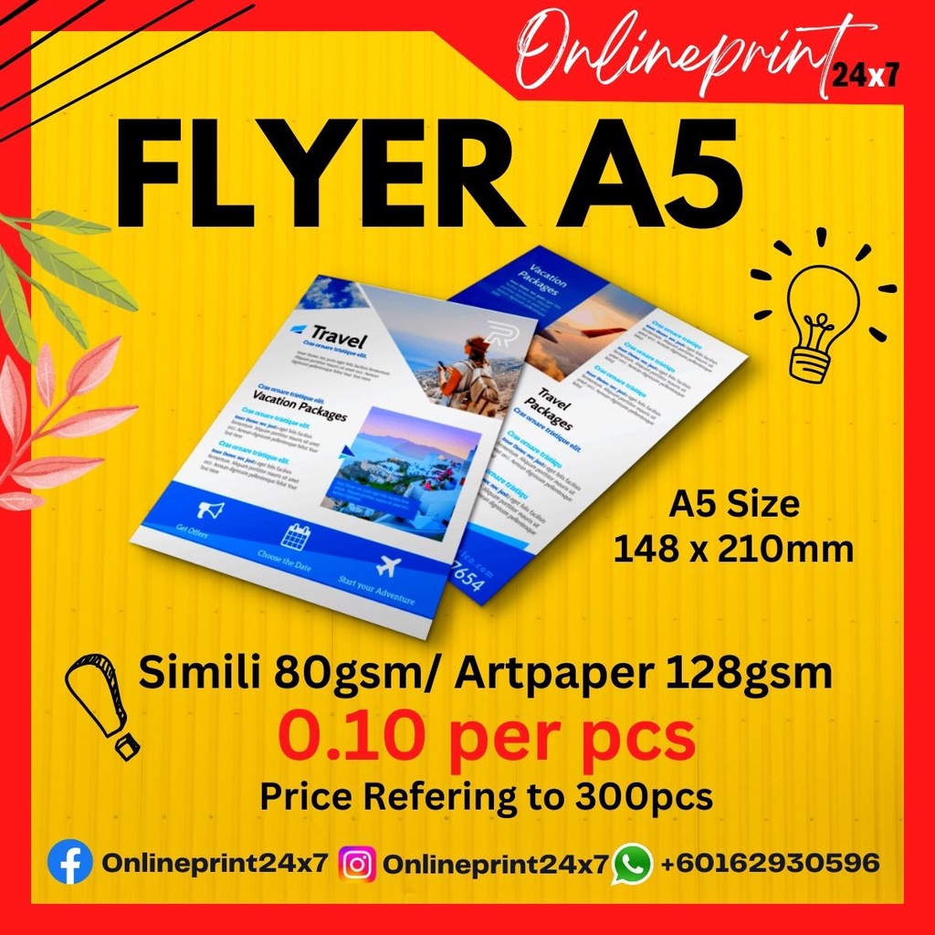 FLYERS / BROCHURE / LEAFLET / LETTERHEAD / FLYER PRINTING A5 Start 600 ...