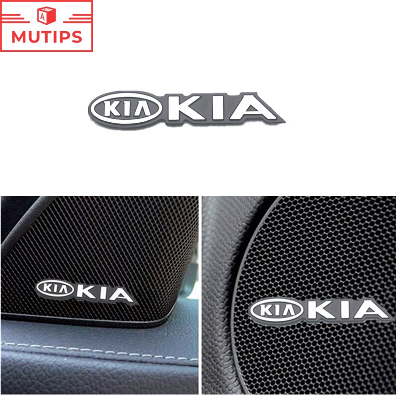 4Pcs Car Audio Sticker Interior Central Control Speaker Alloy Mini ...