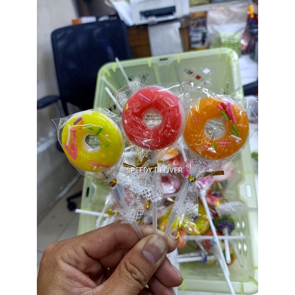 11cm Donut Lollipop Candy Gula Tangkai Lollipop | Shopee Malaysia