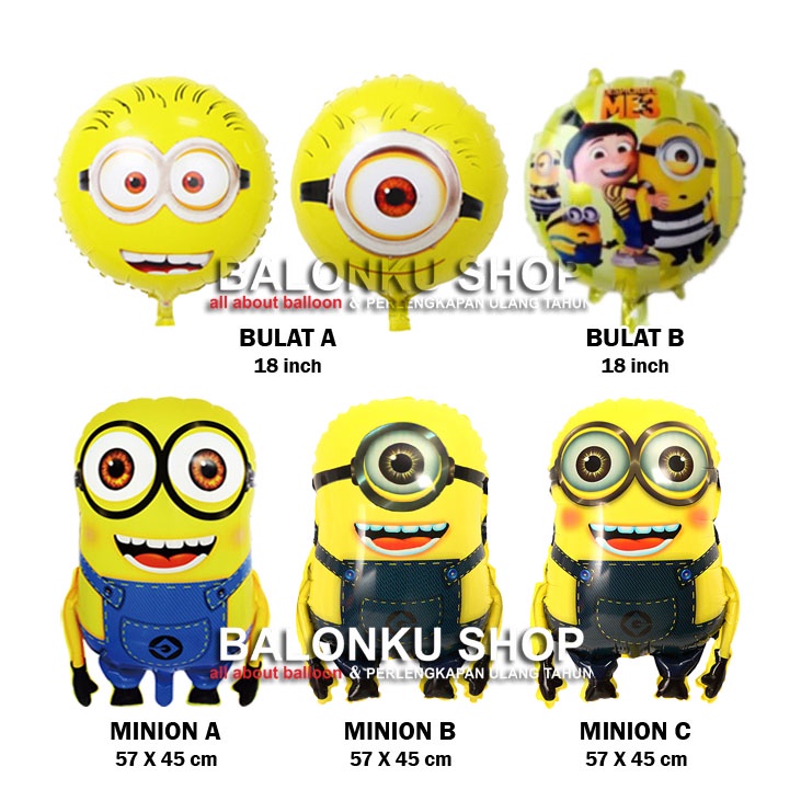 Minion Foil Balloons / Minion Balloons / Despicable Me Balloons ...