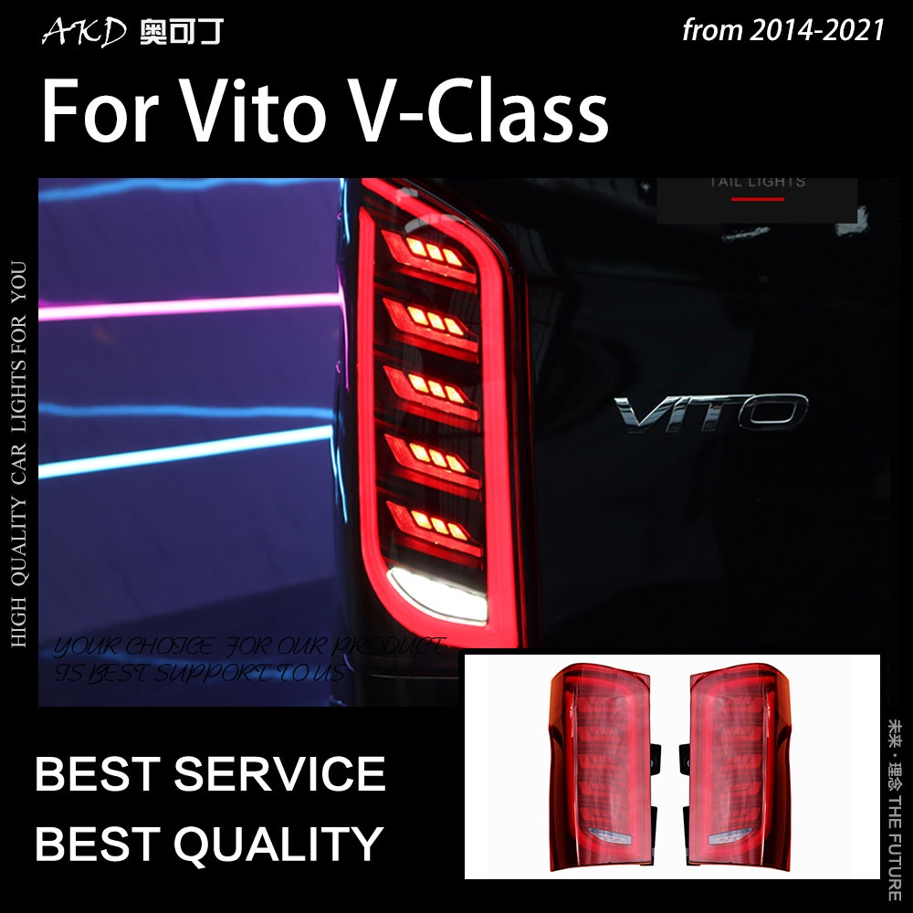 Car Styling Tail Lamp for Vito Tail Lights 2014-2021 V260 LED Tail Light W447 DRL Dynamic Signal ...