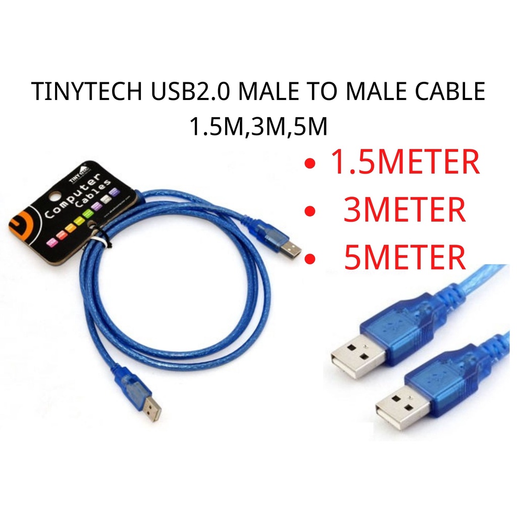 USB V2.0 AA CABLE AM TO AM 1.5M/3M/5M | Shopee Malaysia