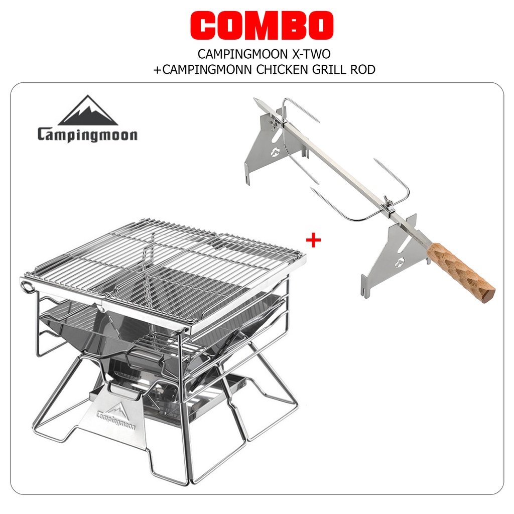 CAMPINGMOON X-TWO Portable BBQ Grill Outdoor Tempat Bakar Bbq ...