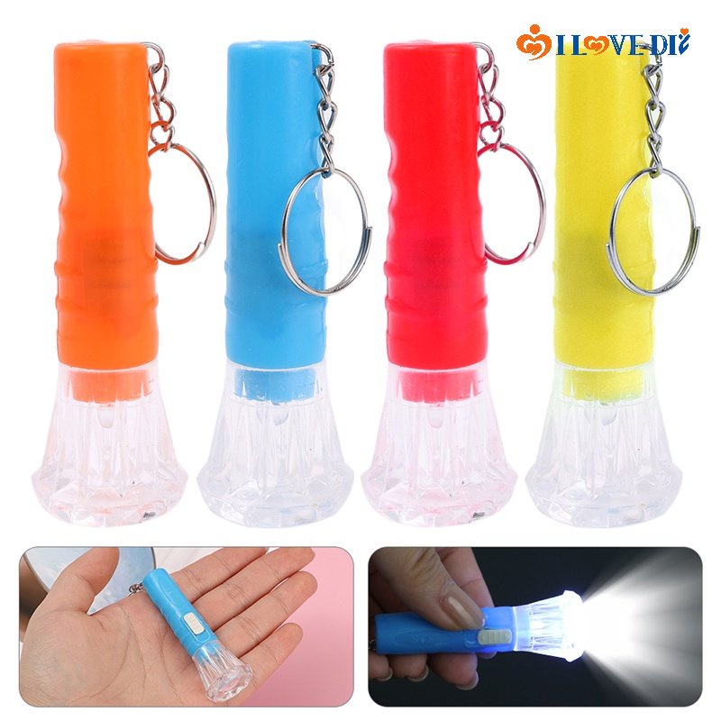 1 Piece Creative Diamond Modeling Mini Keychain Torch/ Kids Fun Glowing ...