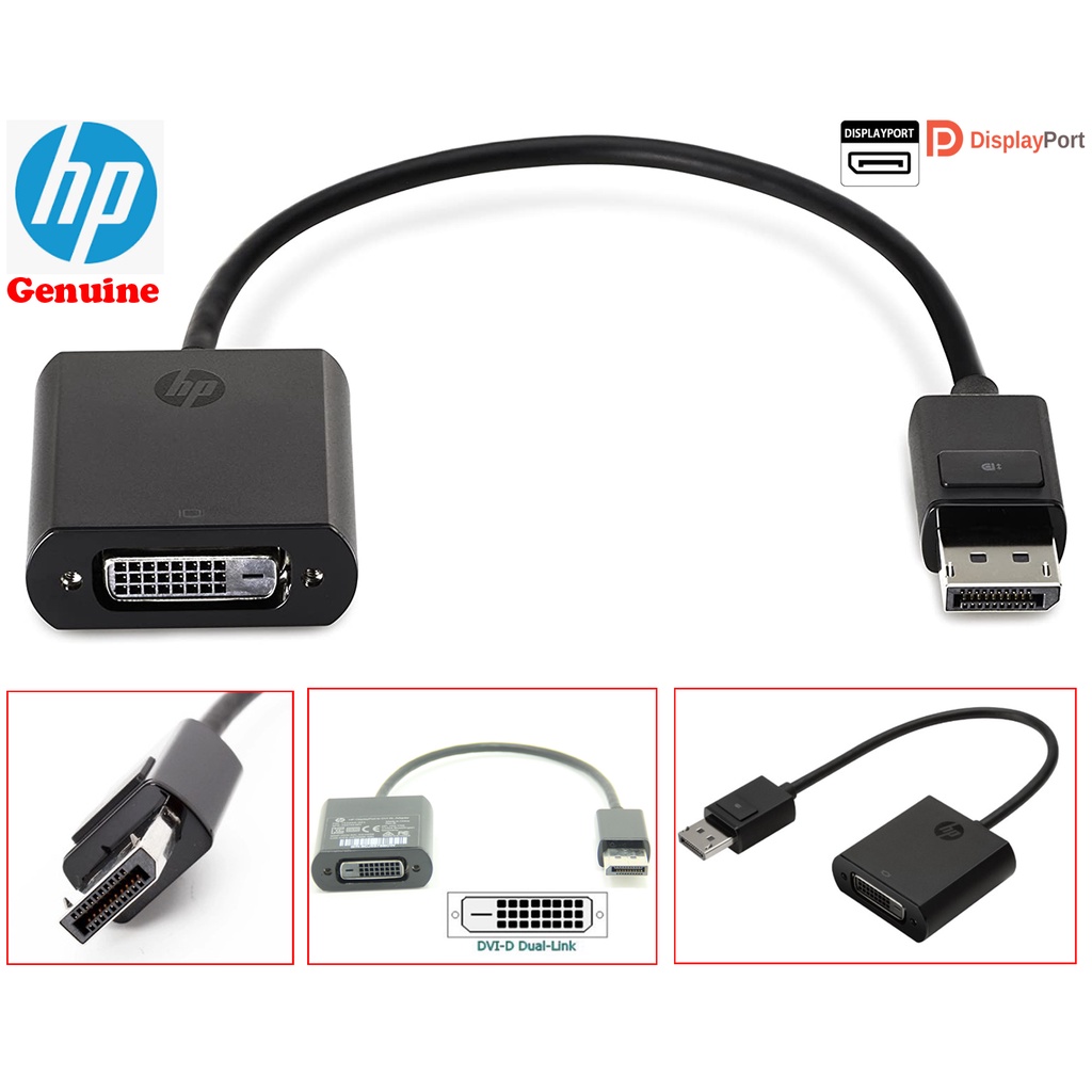 Genuine NEW HP DisplayPort DP to DVI-D Dual Link SL Adapter Converter ...