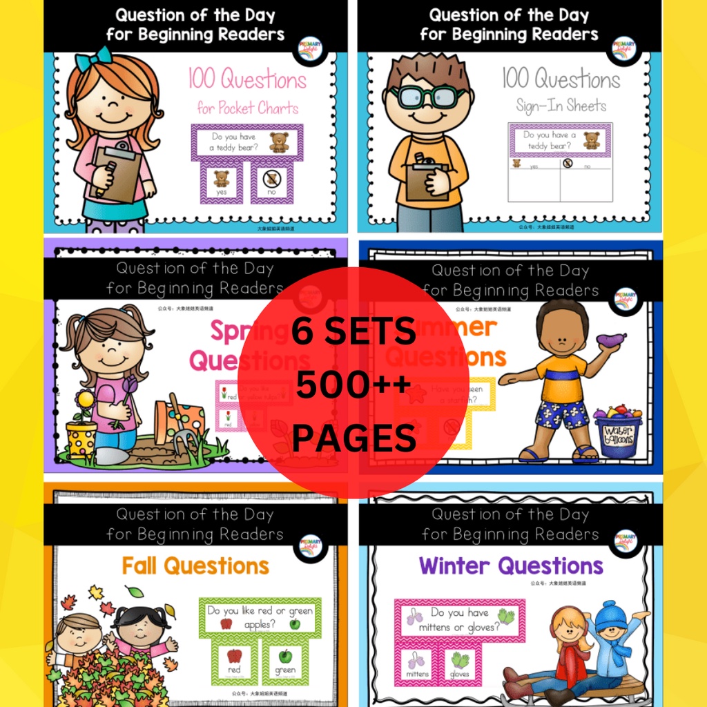 (PDF) flashcard kindergarten question of the day for beginner reader 6 ...