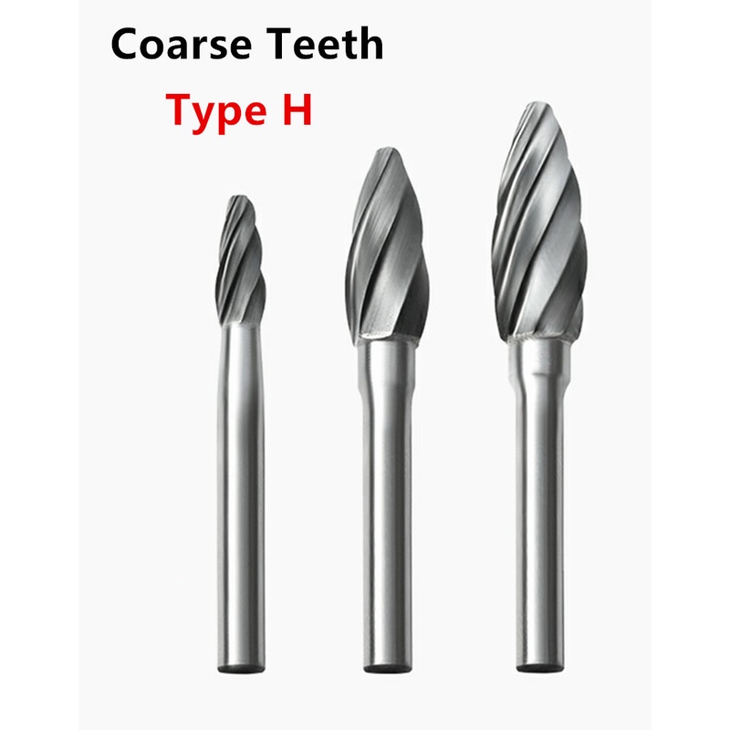 6mm Shank Coarse tooth Type H Carbide Burr Bit Rotary File Milling ...