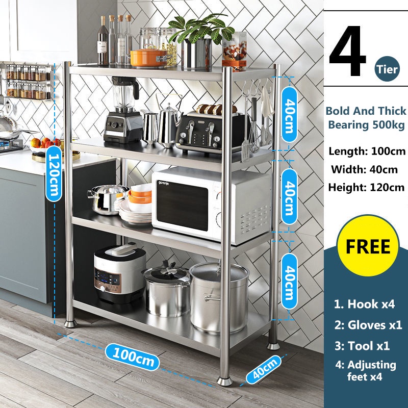 🐘Boltless Rack Rak Dapur Rack Galvanized Shelf Rack Kitchen Rak Besi ...