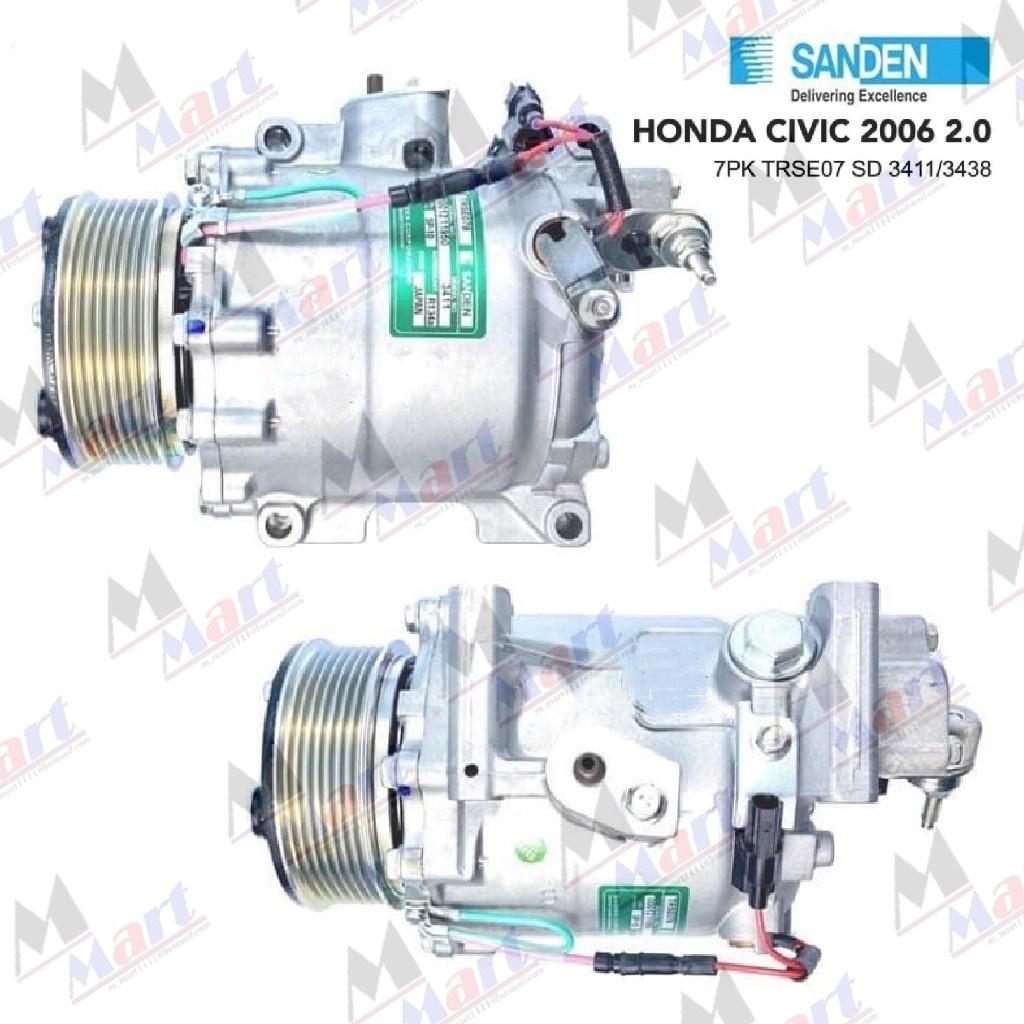 Honda Civic 2006-2011 2.0 (FD SNA SNB) Air Cond Compressor (Sanden 3411 ...