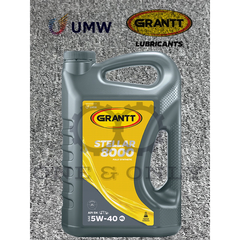 100% GENUINE UMW GRANTT STELLAR 8000 SAE 5W40 5W-40 FULLY SYNTHETIC ...