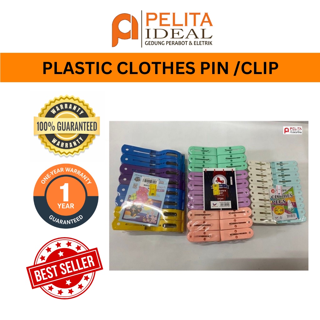 HOME PLASTIC CLOTHES PIN / CLOTHES CLIP / PENGEPIT BAJU | Shopee Malaysia