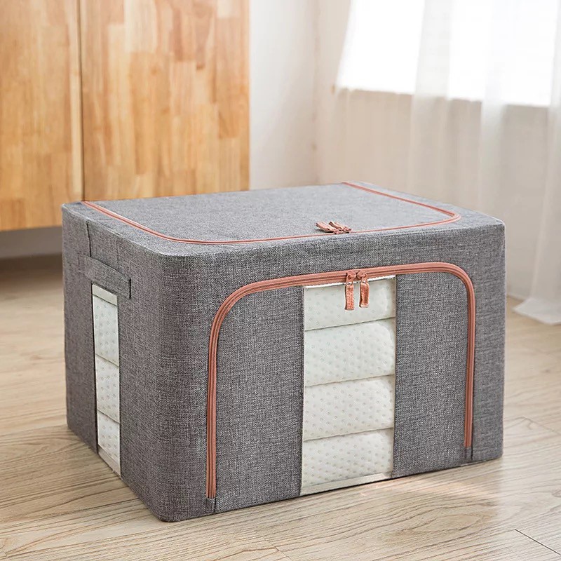 《Mega Deal》22L/66L/100L Large Capacity Foldable Cotton Linen Storage ...