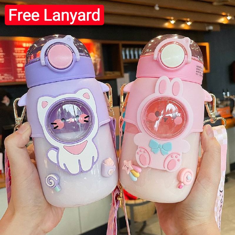 720ml Water Bottle Kids Cute Drinking Bottle With Strap Botol Air Kanak Kanak | Shopee Malaysia
