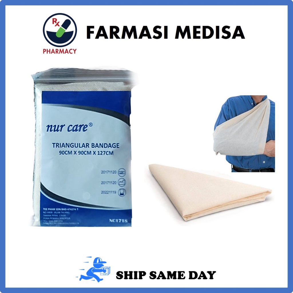 Bandage Kain Anduh Nur Care Triangular Bandage Tiga Segi 90cm x 90cm x ...
