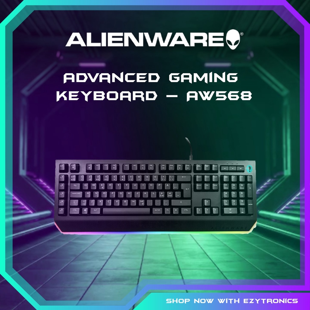 Dell Alienware Advanced Gaming Keyboard – AW568 for Gaming Home Student ...
