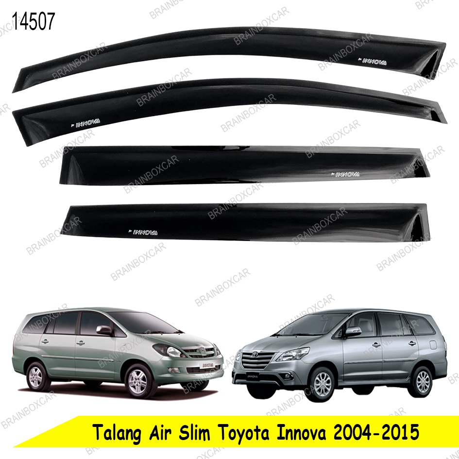 Toyota Innova 2004-2015 Car Door Gutter Slim Model Car Window Visor ...