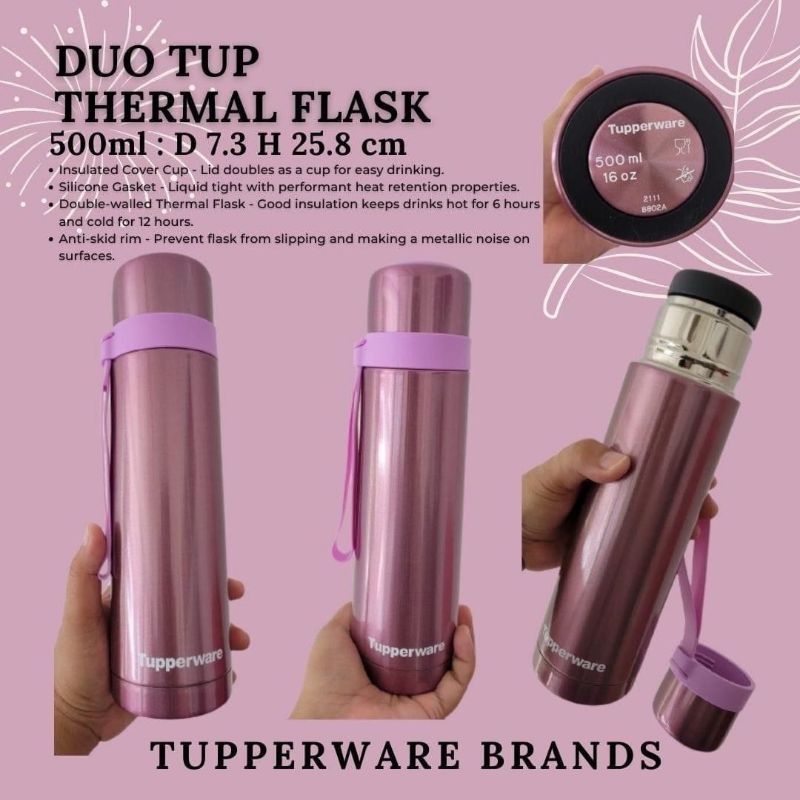 Tupperware Duo Tup Thermal Flask (1) 500ml | Shopee Malaysia