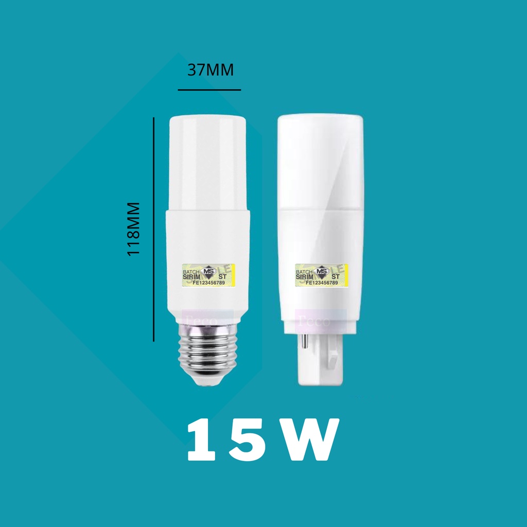 [SIRIM] LED Stick Bulb E27 PLC 9W 15W 20W Energy Saving Mentol Lampu Meja Siling Ceiling ...