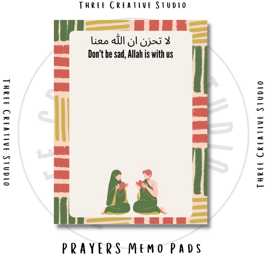 MUSLIMIN PRAY MEMO PADS | Cute Memo Pads/Cards | Journal Sticker ...