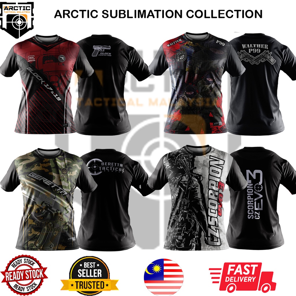 Arctic Tactical Microfiber Sublimation Printed Tactical Design T-shirt ...
