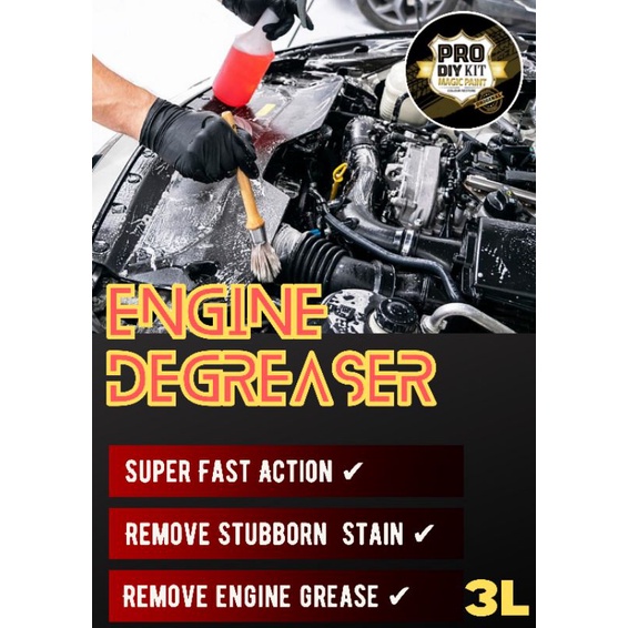 Engine Degreaser cleaner PRO DIY KIT 3Liter RED Colour | Shopee Malaysia