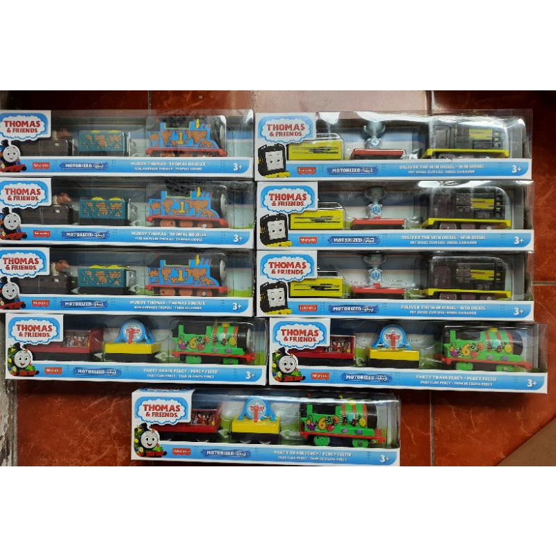 Thomas & friends motorized muddy thomas, party percy, deliver win ...