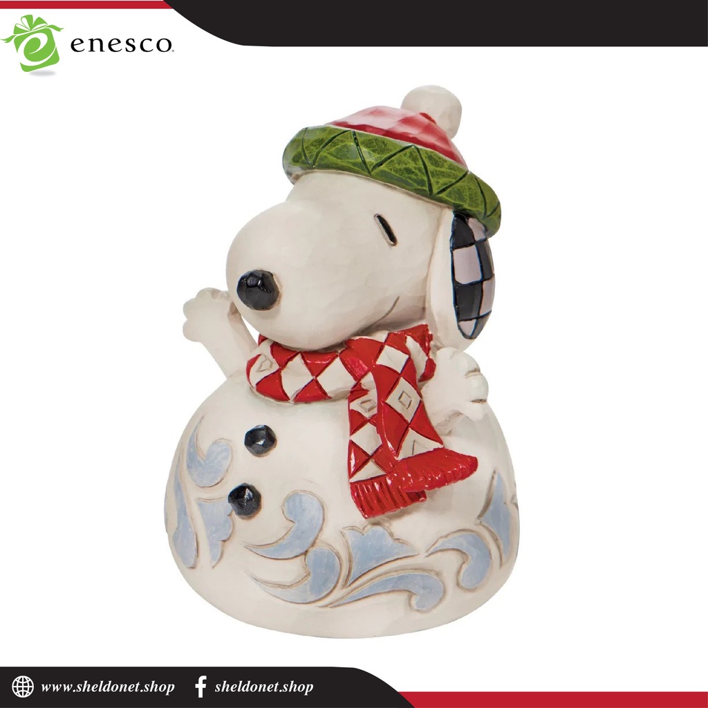 Enesco: Peanuts By Jim Shore - Snoopy Snowman Mini | Shopee Malaysia