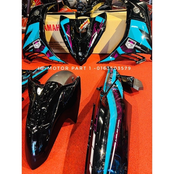 COVER SET LC 135 V2/V4/V5/V6/V7 MP1 CYAN MOTOR PART 1 ORIGINAL ABS ...