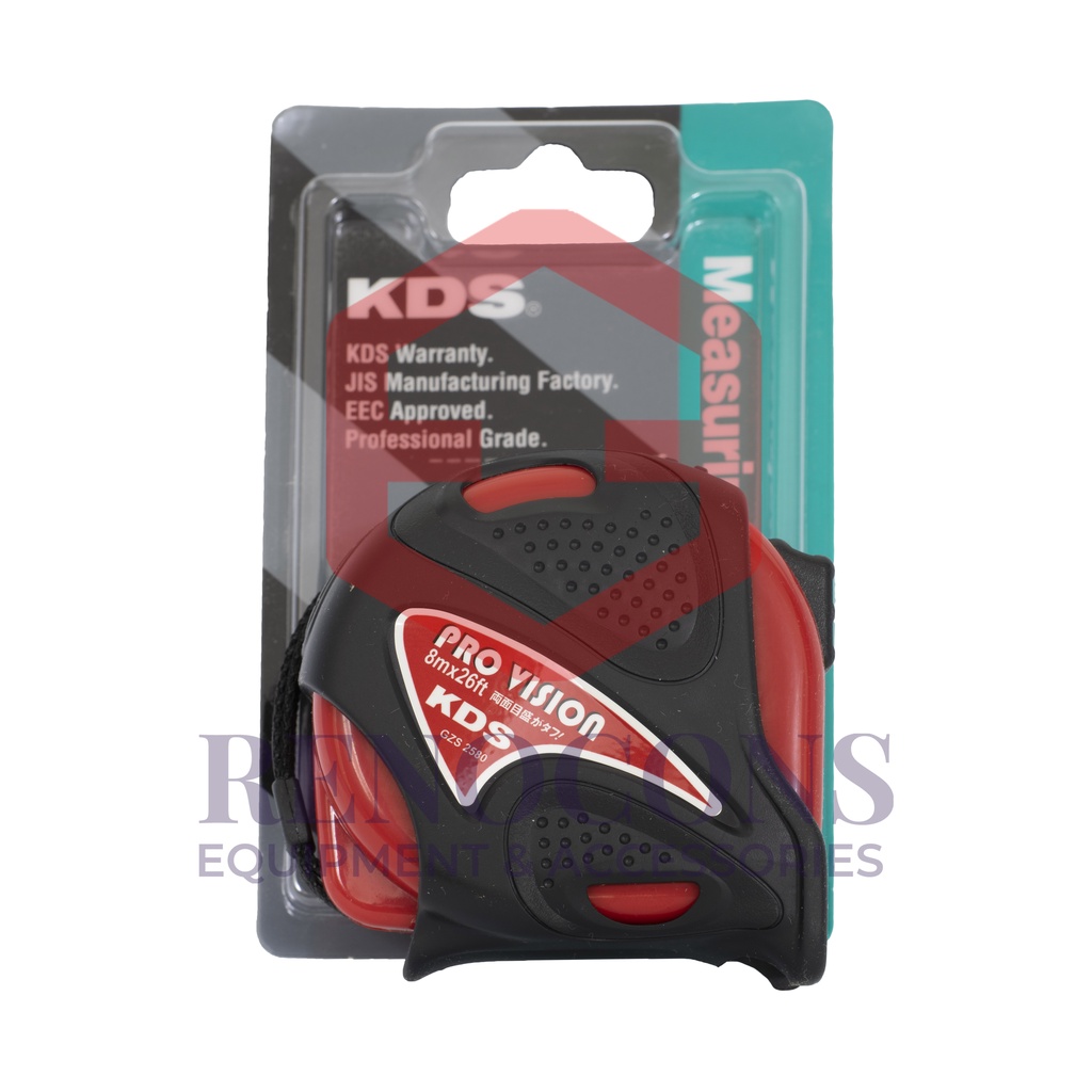 KDS PRO VISION 8m/26ft PROFESSIONAL HEAVY DUTY MEASURING TAPE JAPAN ...