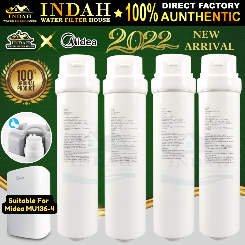 Midea Filter Replacement / Water Filter Cartridge for Midea Water ...