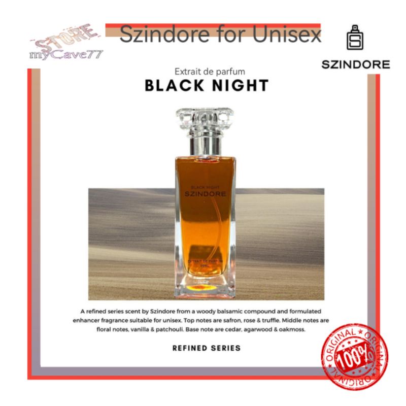 Szindore Black Night Extrait de Parfum (EDP) for unisex | Shopee Malaysia