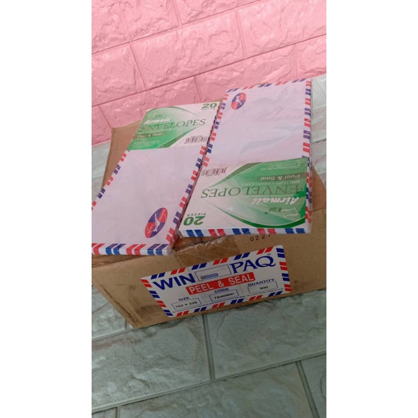 Airmail White Envelope 4 X 9 ( 20 Pcs ) Sampul Surat 信封 | Shopee Malaysia