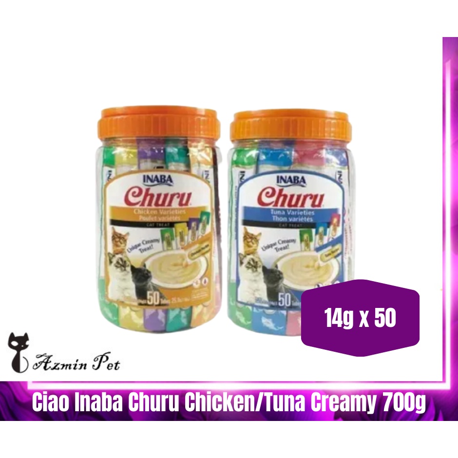 CIAO Inaba Churu Chu Ru Chicken / Tuna Creamy Cat Treats (14g x 50 Pcs) 700G | Shopee Malaysia
