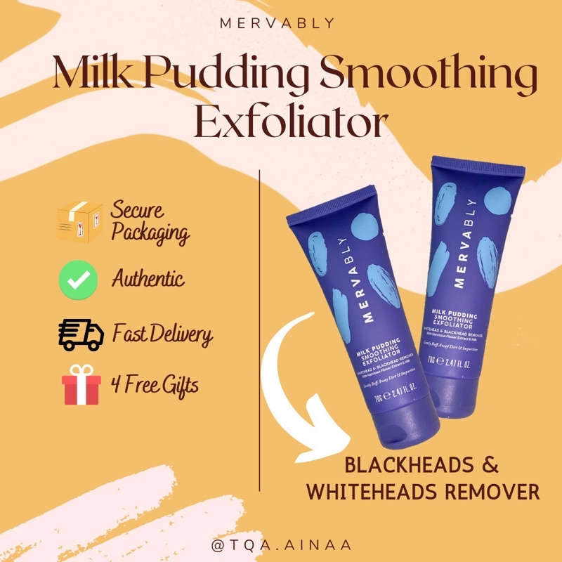 MERVABLY [GET 4 FREEGIFTS‼️] Milk Pudding Smoothing Exfoliator | Shopee ...