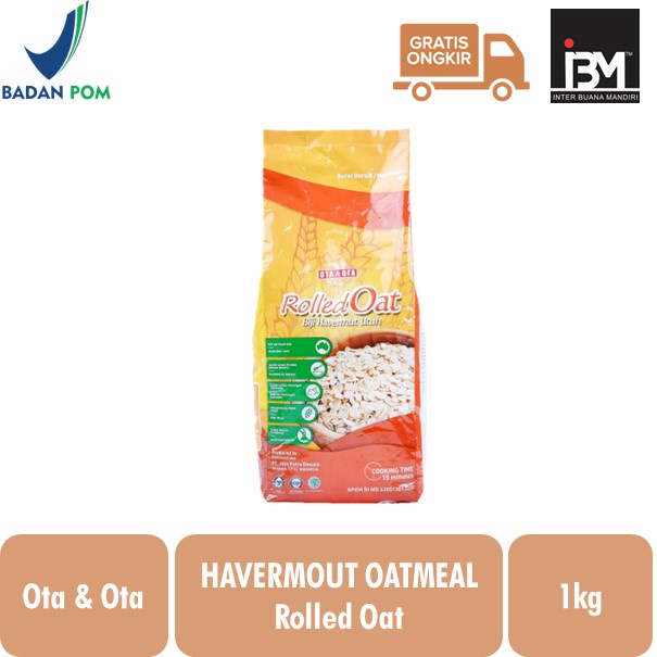 OTA & OTA Rolled Oat Oatmeal Whole Oatmut/ 1000g HALAL | Shopee Malaysia