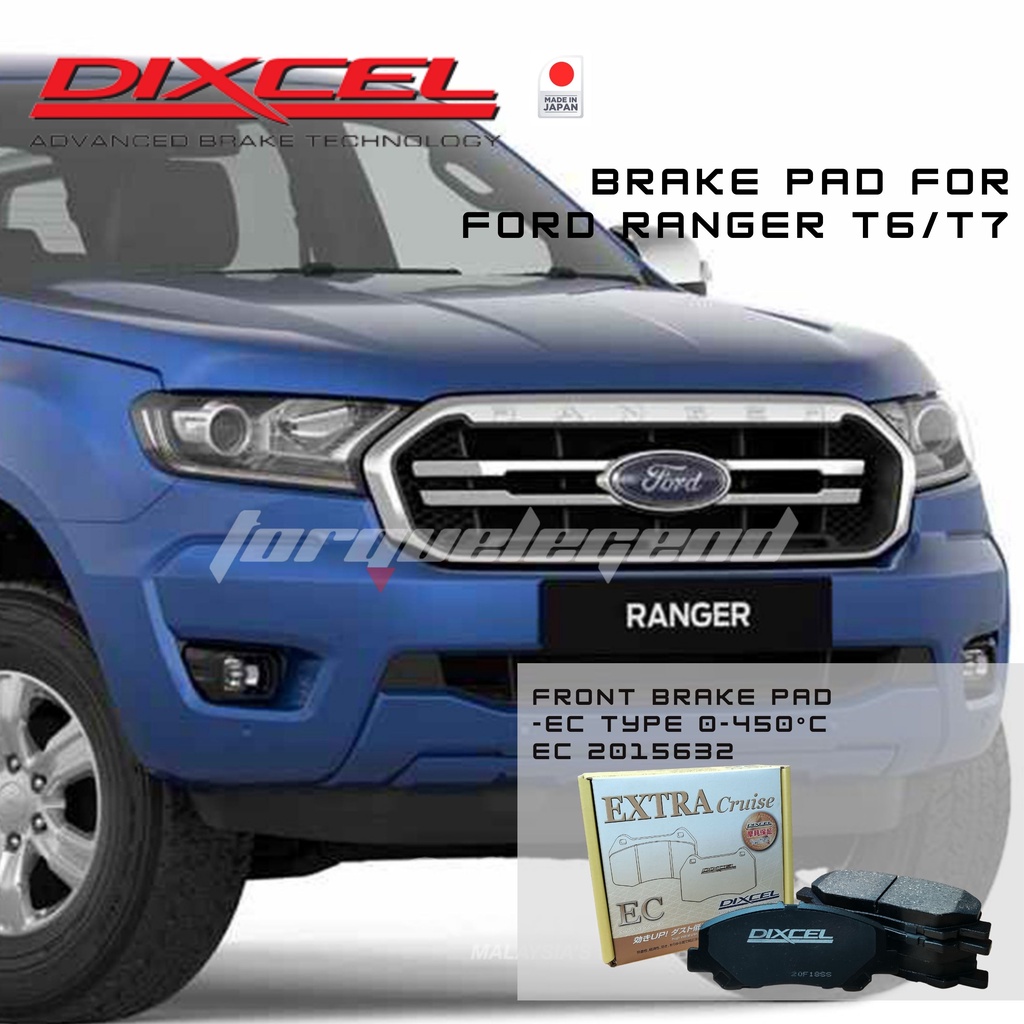 (FORD RANGER T6/T7 EXCEPT 3.2CC) DIXCEL BRAKE PAD EC TYPE 450°C FRONT ...