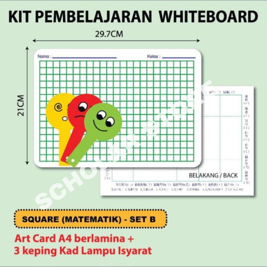 [SCHOLARSTORE] KIT PEMBELAJARAN SET - A4 SAIZ WHITEBOARD + TRAFFIC ...