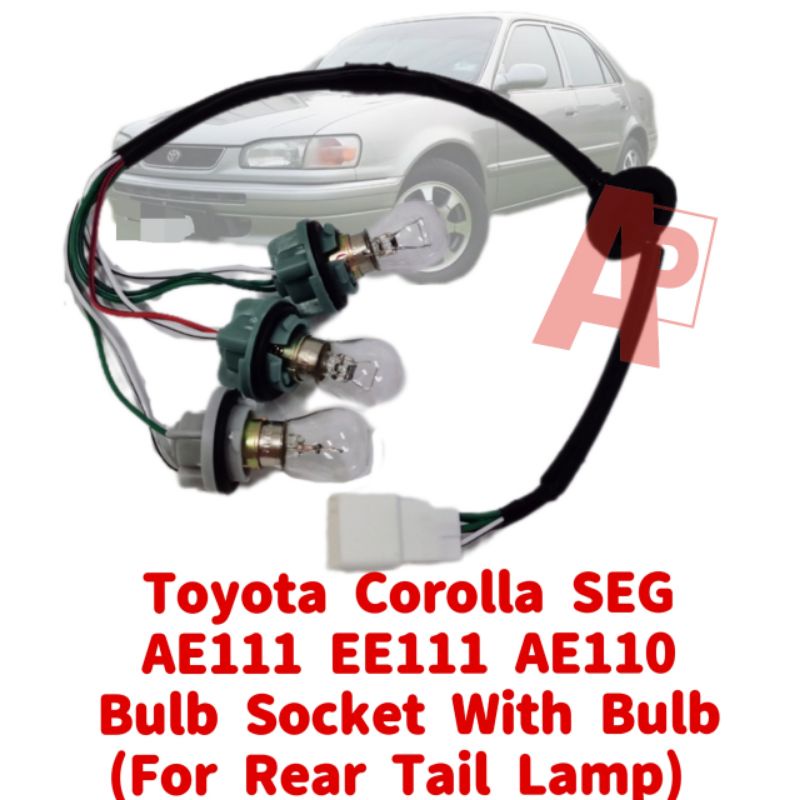 Toyota Corolla SEG AE111 EE111 Pre-Facelift Bulb Socket C/W Bulb 1996 ...