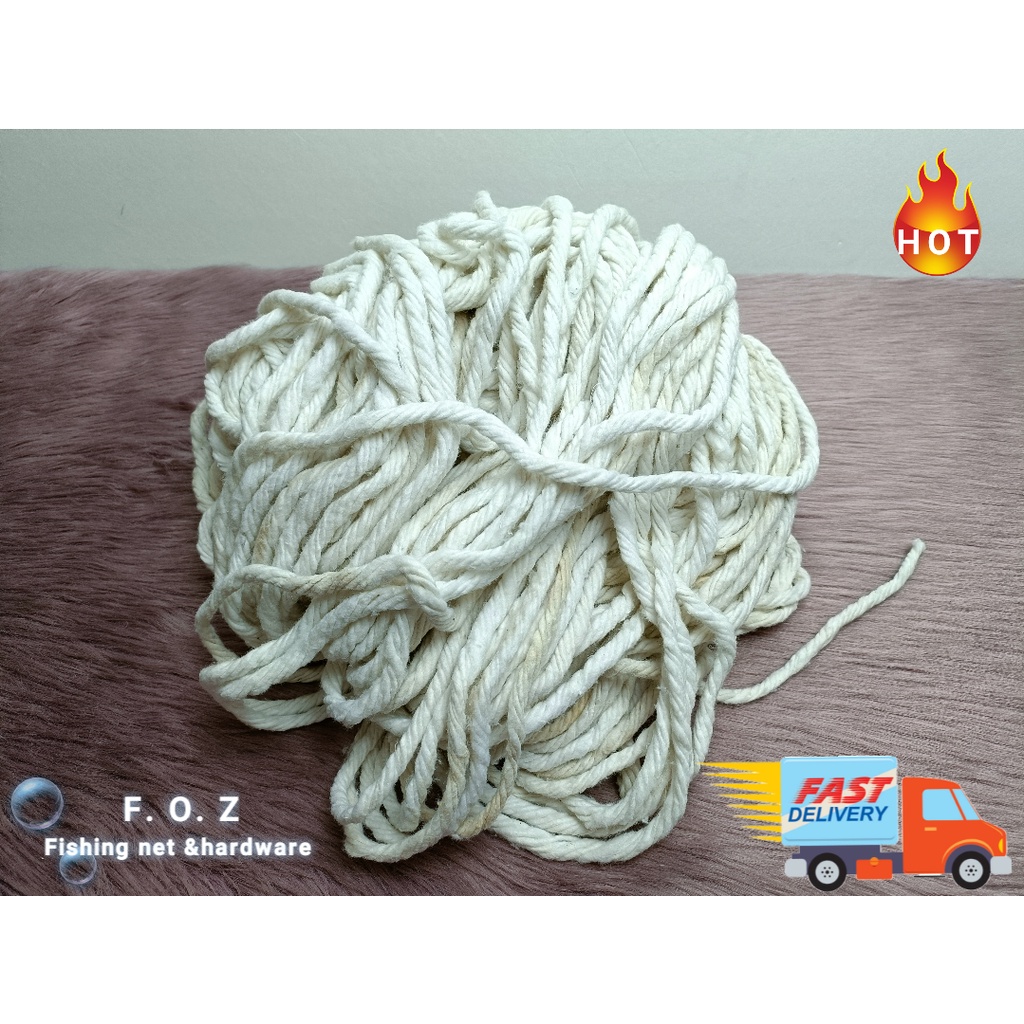 (CUT) Tali Putih | Benang Putih | White Rope | Kain Mop | 1mtr ...