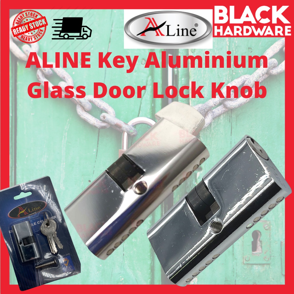 Aline Euro Profile Cylinder Single Double Key Aluminium Glass Door Lock ...