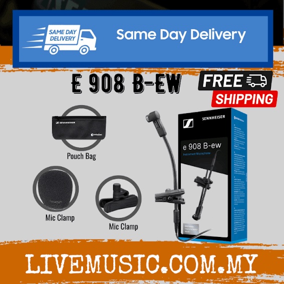 Sennheiser E 908 B EW Condenser Gooseneck Clip-on Microphone (E908B/E ...