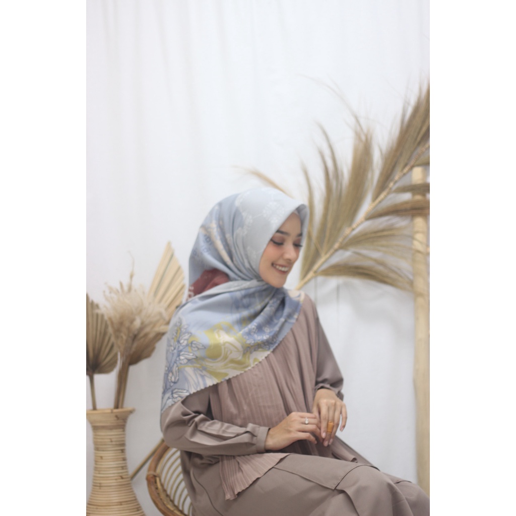 Republic Of Fabric | Shani Steel Blue (/ Superfine Hijab Premium ...