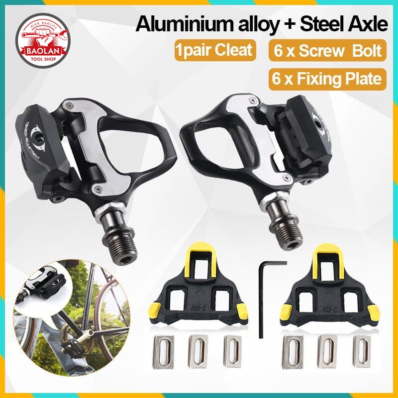 Rb Cleats Pedal Alloy Road Bike Self Locking Pedals Clipless Racing ...