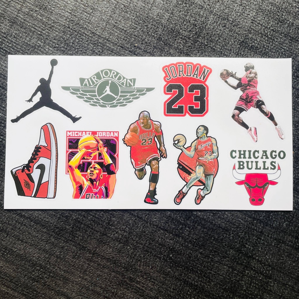MICHAEL JORDAN STICKER SET WATERPROOF AND SCRATCH PROOF (VINYL ...