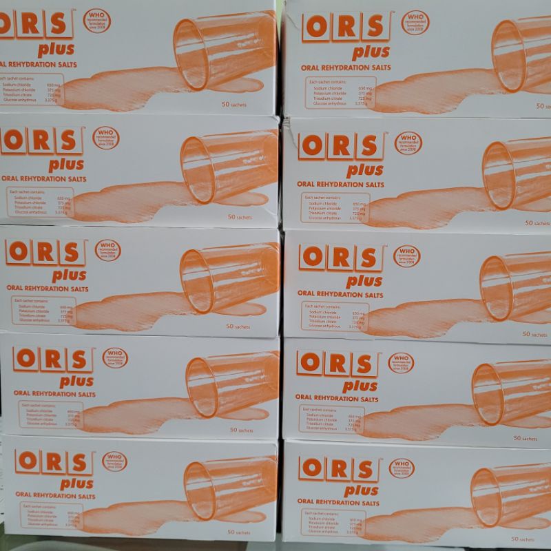 ORS Oral Rehydration Salts (50sachets/ Box) Orange Flavour x 1BOX ...