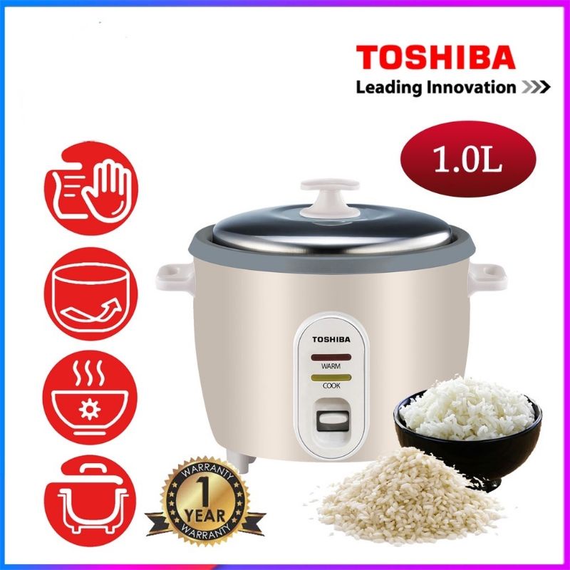 TOSHIBA RICE COOKER 1.0L RC-T10CEMY | Shopee Malaysia