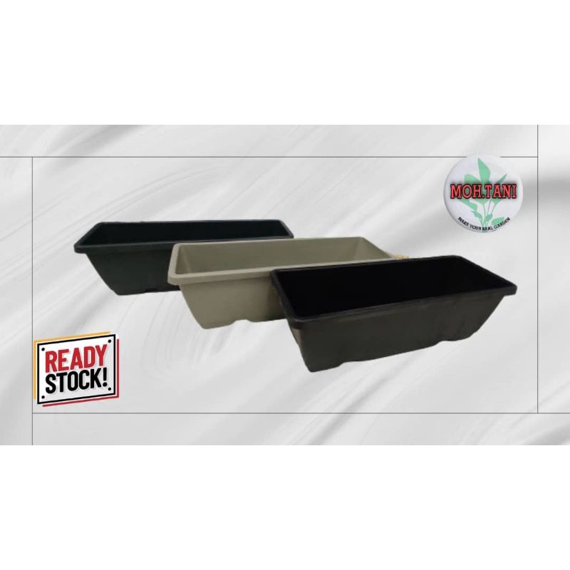 RECTANGULAR FLOWER POT WITH SAUCER / Planter Box / Pasu Bunga Empat ...